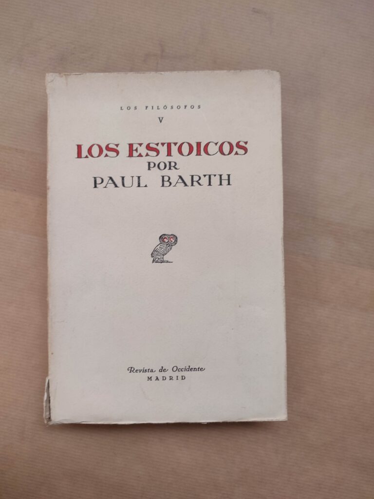 Los estoicos: Madrid, revista de Occidente (1930) - Paul Barth - Estocero